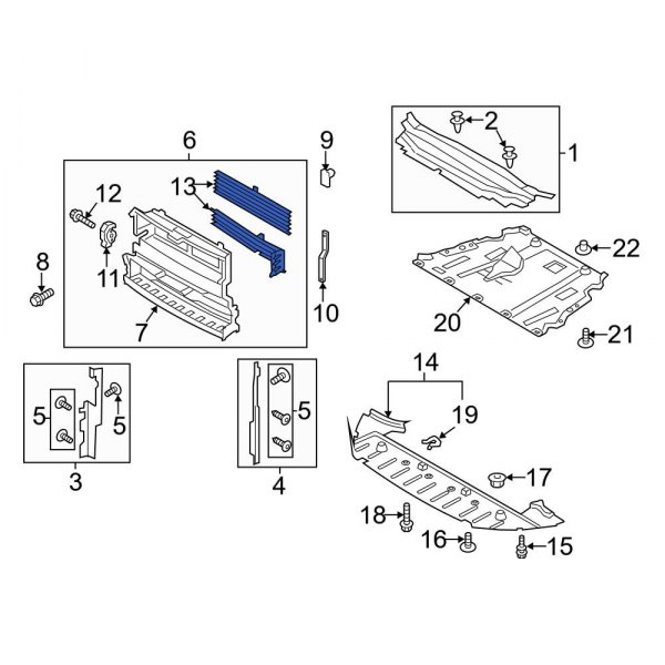 Ford OE DS7Z8B455C - Front Radiator Support Air Duct