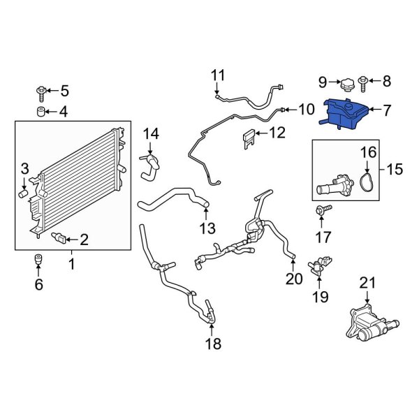 Ford OE HG9Z8A080A - Engine Coolant Reservoir