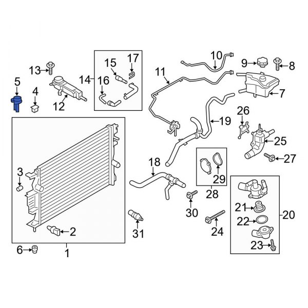 Ford OE DG9Z8A193A - Upper Radiator Mount Bolt
