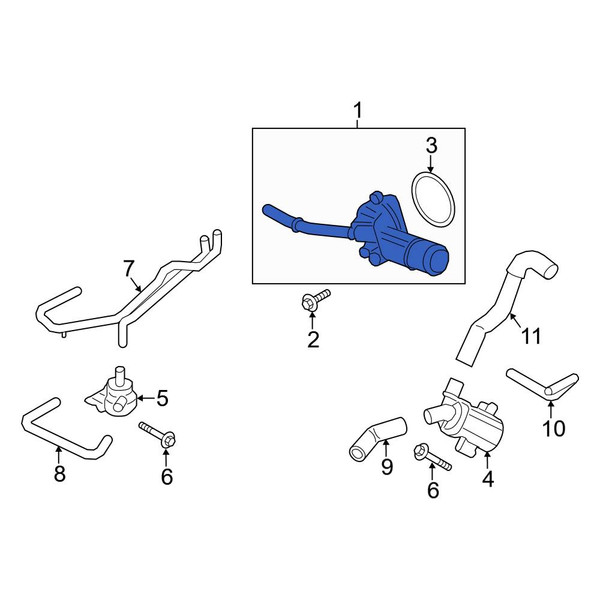 Ford OE DS7Z8501C - Engine Water Pump
