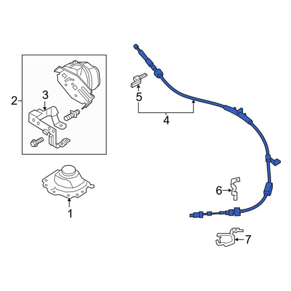 Ford OE DG9Z7E395AU - Automatic Transmission Shifter Cable