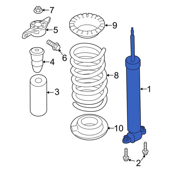 Ford OE DG9Z18125K - Rear Suspension Shock Absorber