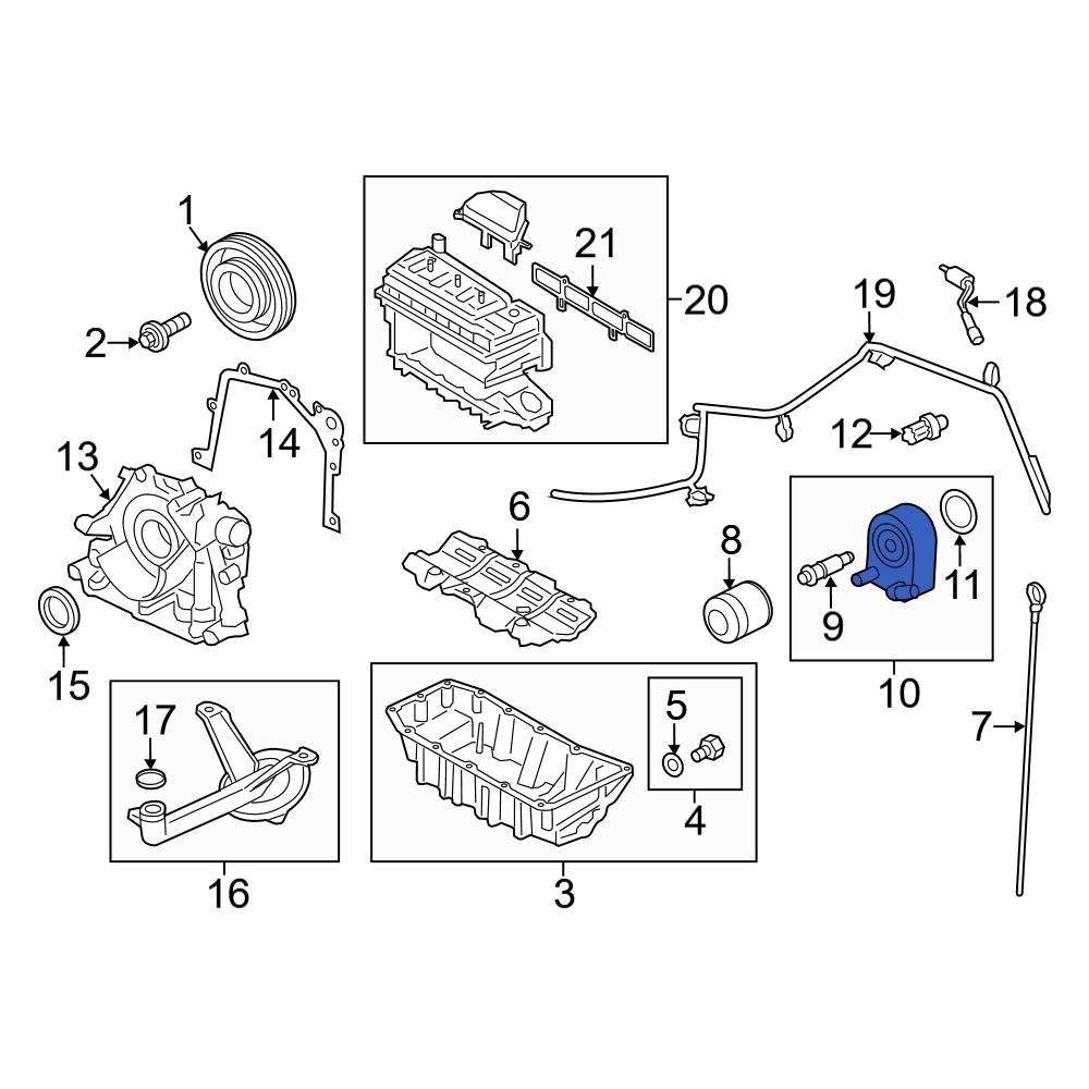 Ford OE DS7Z6B856A - Engine Oil Cooler
