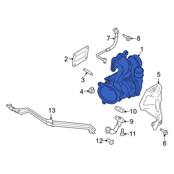 Ford OE F1FZ6K682D - Turbocharger