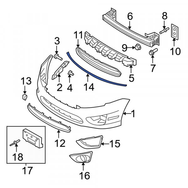 Ford OE AE5Z17626AA - Front Valance Panel