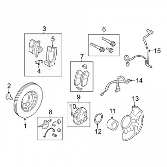 2011 Ford Fusion OEM Brake Parts - Pads, Bleeders | CARiD