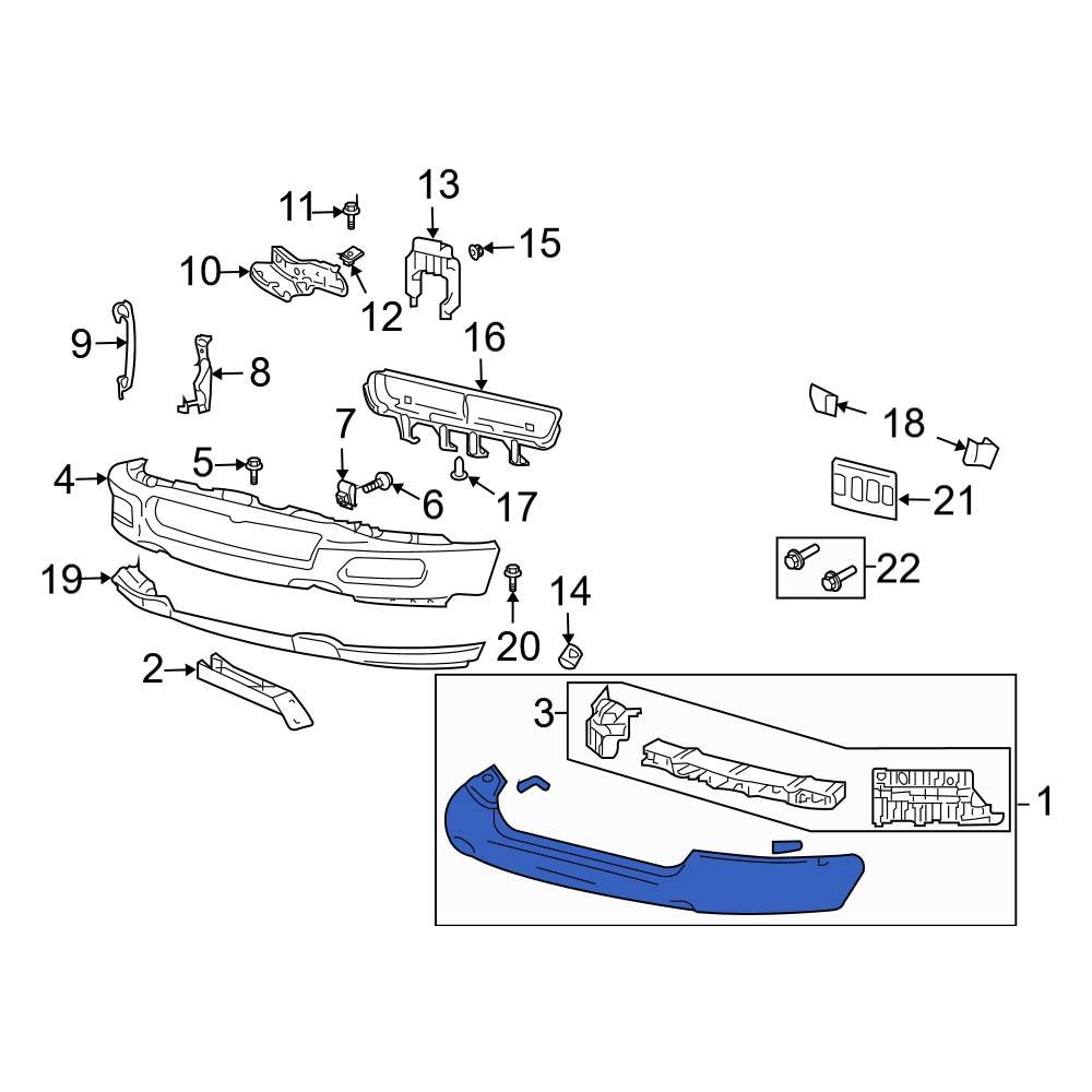 Ford OE 4L3Z17D957CA - Front Bumper Cover
