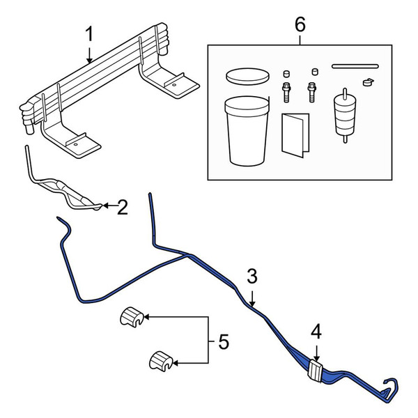 Ford OE 7L3Z7R081A - Automatic Transmission Oil Cooler Tube