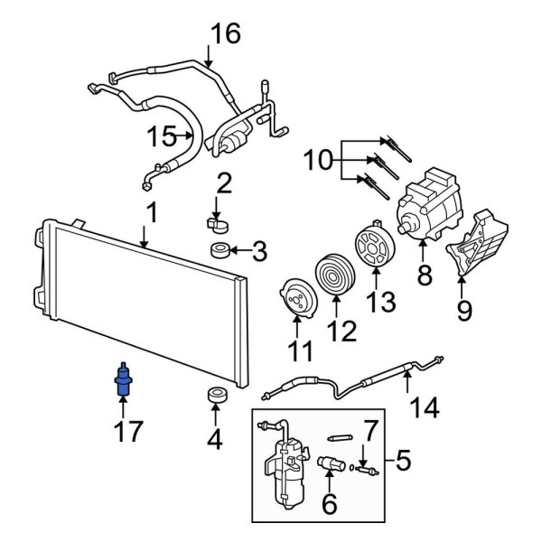 Ford OE AE5Z12A647A - Ambient Air Temperature Sensor