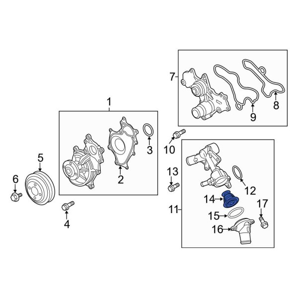 Ford OE BL3Z8575B - Engine Coolant Thermostat
