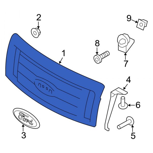 Ford OE AL3Z8200E - Front Grille