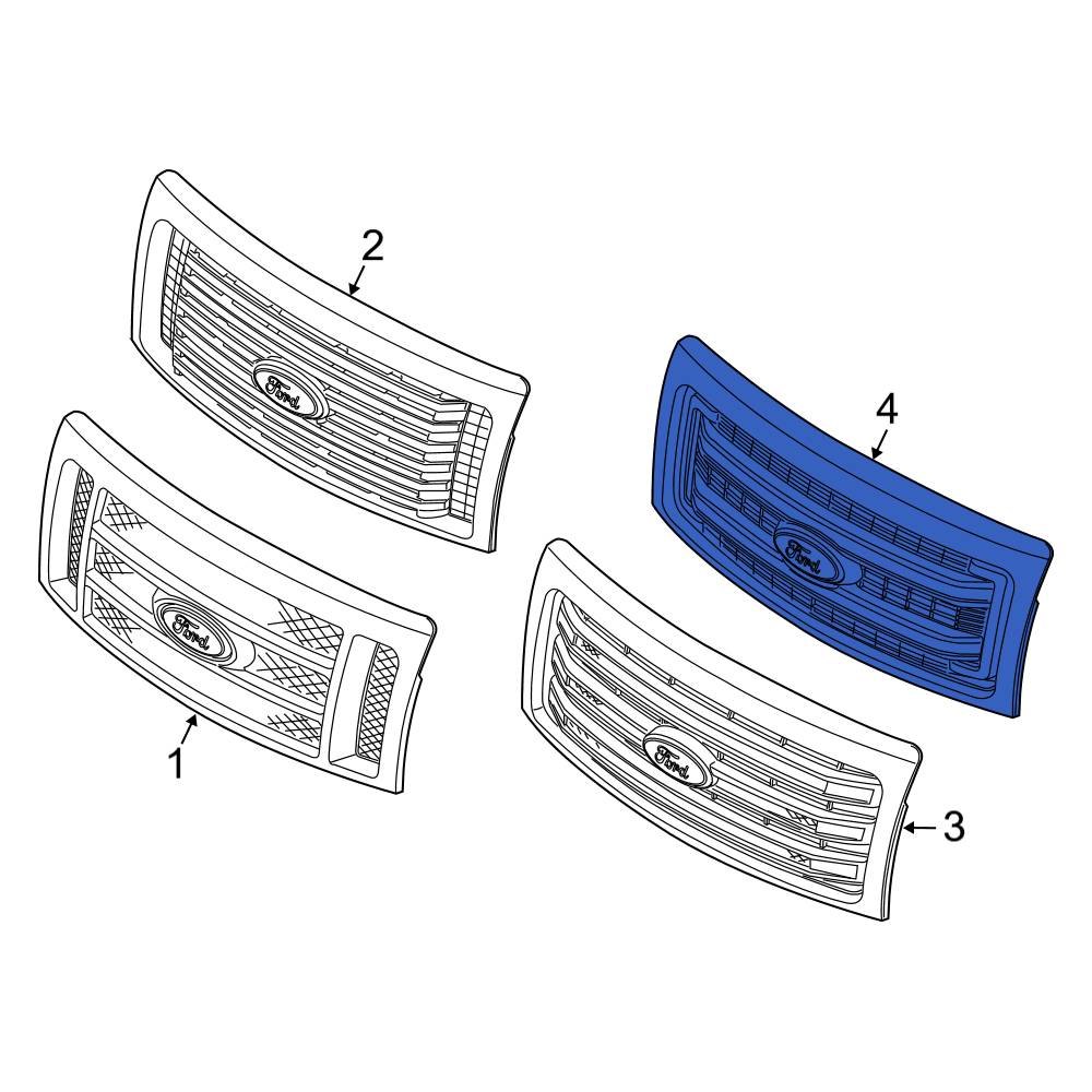 Ford OE DL3Z8200CPTM - Front Grille