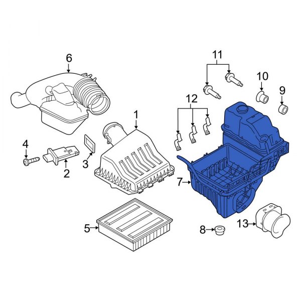 Ford OE BL3Z8A080B - Lower Air Filter Housing