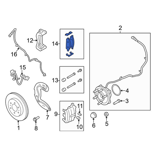 Ford OE FL1Z2001E - Front Disc Brake Pad Set