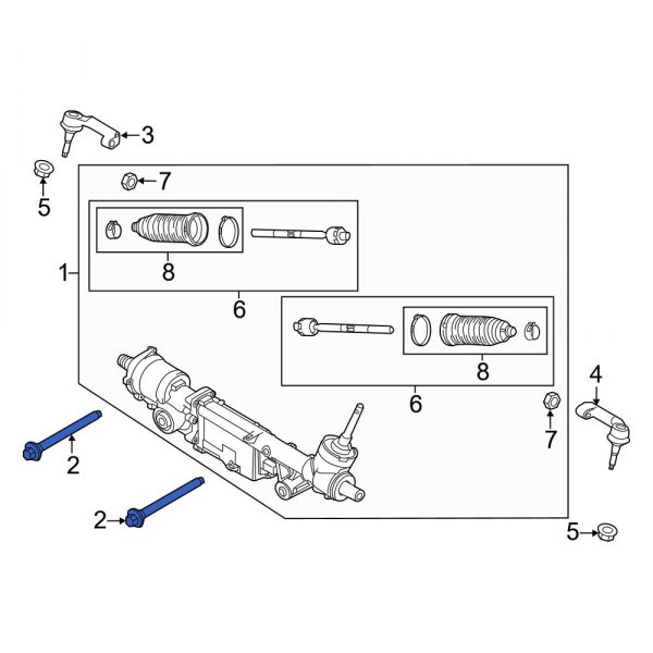 Ford OE W715436S439 - Rack and Pinion Mount Bolt