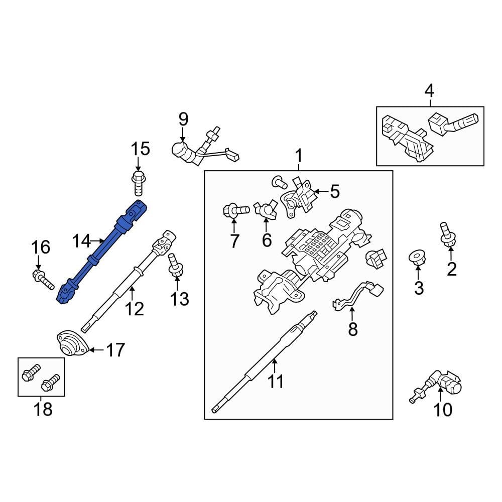 Ford OE BL3Z3B676A - Lower Steering Shaft