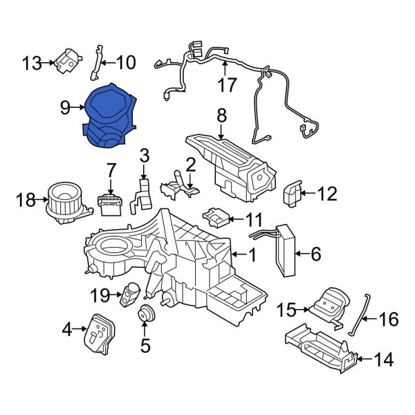 Ford OE DL3Z19A618A - HVAC Air Inlet Housing