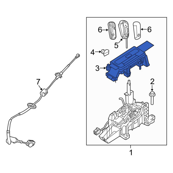 Ford OE BL3Z7D443CA - Automatic Transmission Shift Cover Plate