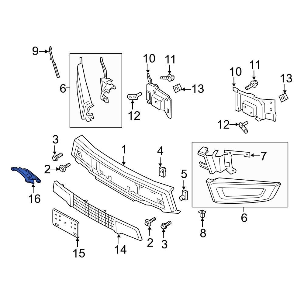 Ford OE HL3Z9901927AA - Front Left Radiator Support Air Duct