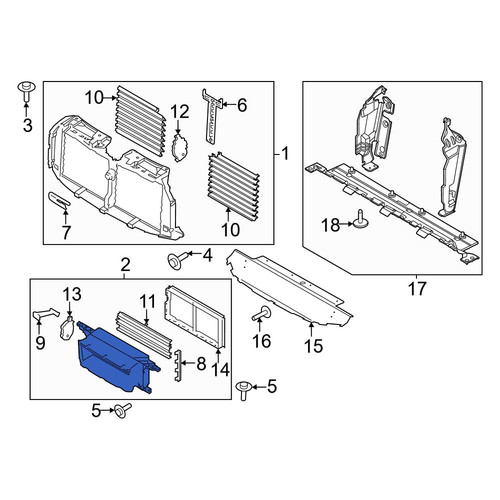 Ford OE JL3Z8475F - Front Lower Radiator Shutter Assembly