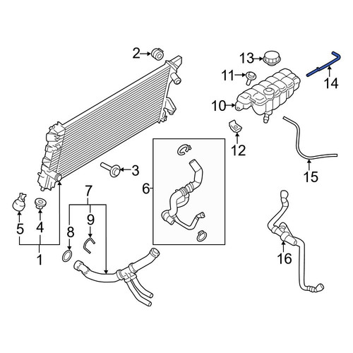 Ford OE FL3Z8075A - Engine Coolant Overflow Hose