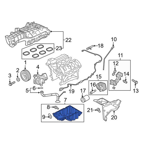 Ford OE HL3Z6675A - Engine Oil Pan