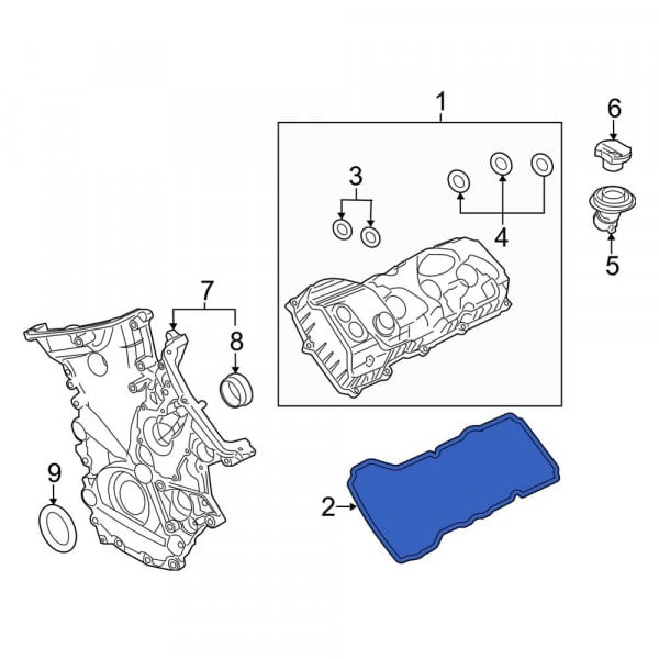 Ford OE HL3Z6584A - Right Engine Valve Cover Gasket
