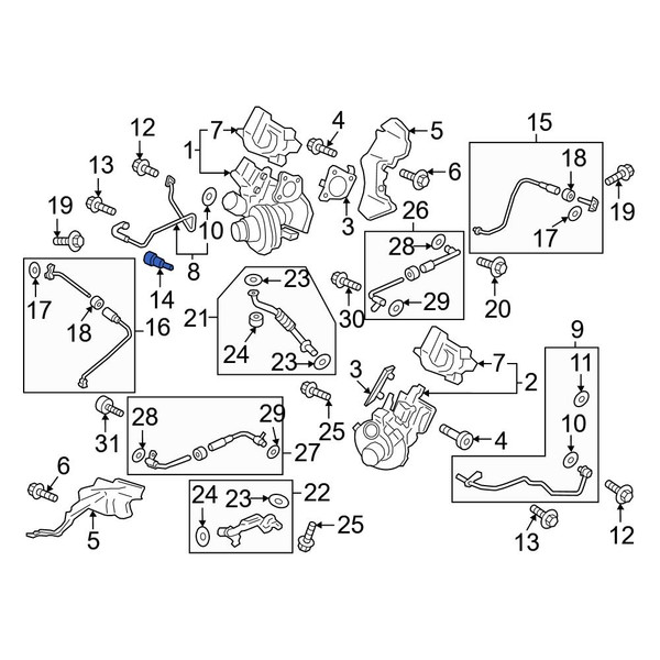 Ford OE ML3Z6L625A - Right Turbocharger Boost Pressure Solenoid Filter