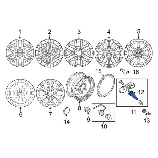 Ford OE HL3Z1130A - Wheel Cap