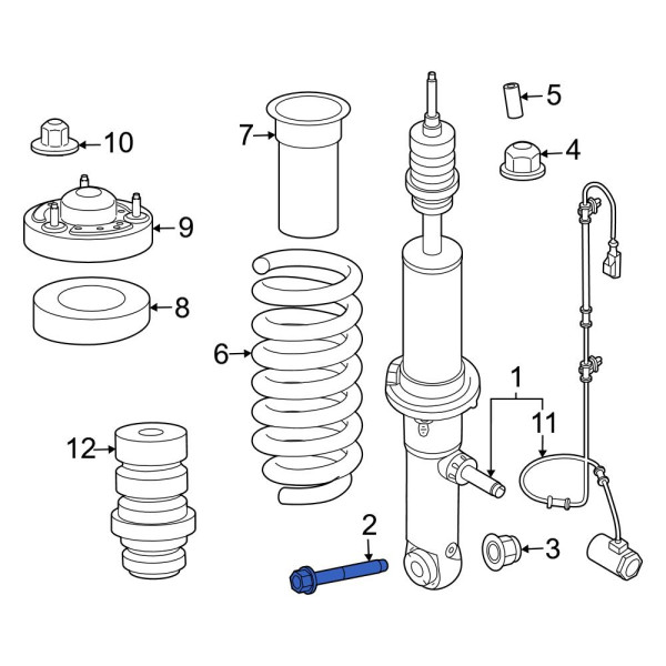 Ford OE W712104S439 - Suspension Strut Bolt