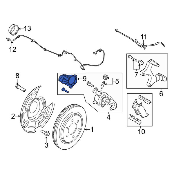 Ford OE JL3Z2B712C - Rear Parking Brake Actuator