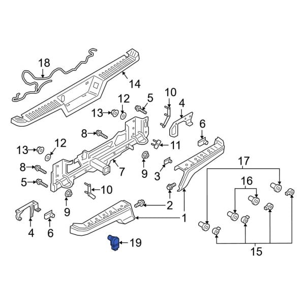 Ford OE FU5Z14489A - Rear Trailer Tow Harness Connector