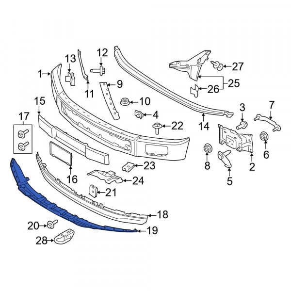 Ford OE HL3Z17626BB - Front Valance Panel
