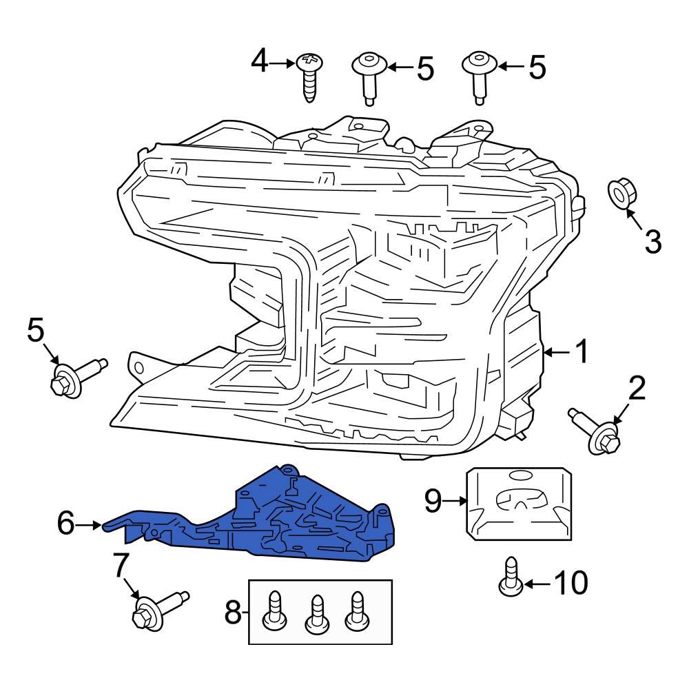 Ford OE JL3Z17C973B - Left Headlight Bracket