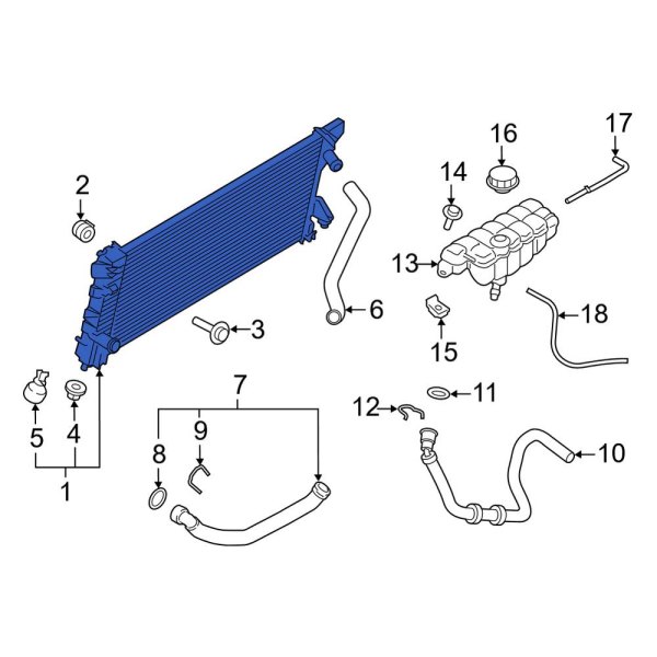 Ford OE HL3Z8005B - Radiator