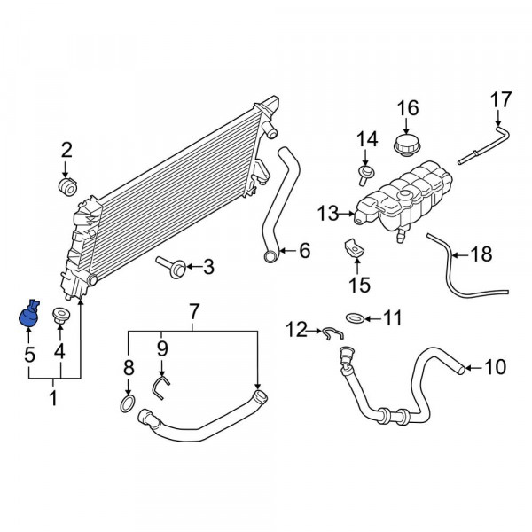 Ford OE 7L1Z8115A - Radiator Drain Plug