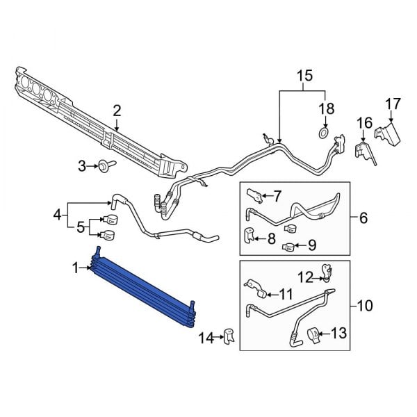 Ford OE FL3Z7A095A - Automatic Transmission Oil Cooler