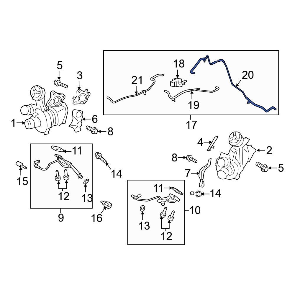 Ford OE FL3Z7A785A - Front Vacuum Hose