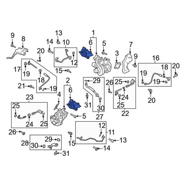 Ford OE HL3Z9G488B - Turbocharger Wastegate Actuator
