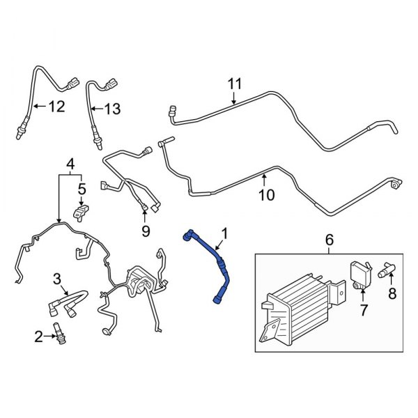 Ford OE FL3Z6758D - PCV Valve Hose