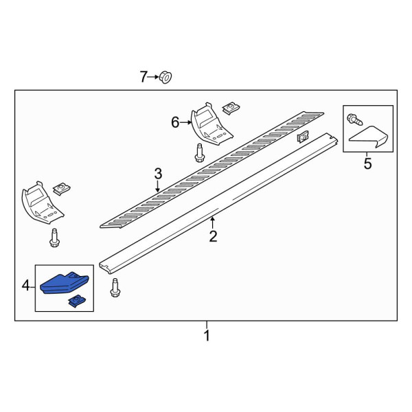 Ford OE FL3Z16A454BA - Front Right Running Board End Cap