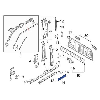 Ford F-150 Lightning Rocker Panel Hardware - Clips, Brackets | CARiD