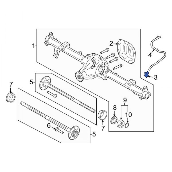 Ford OE 1L2Z4022BA - Rear Differential Vent Hose