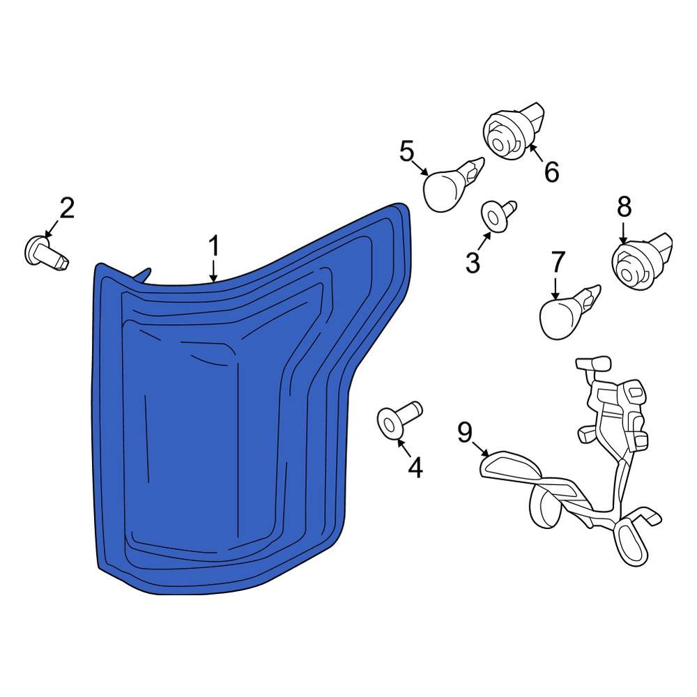 Ford OE FL3Z13404A - Rear Right Tail Light Assembly