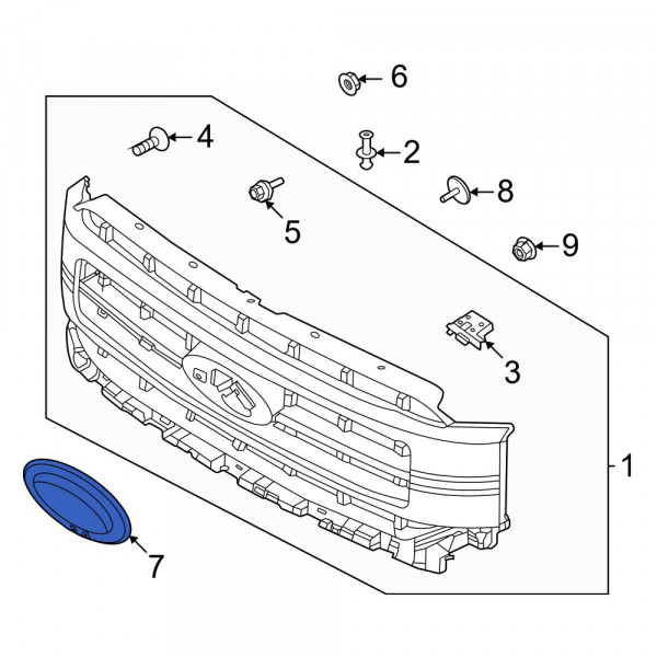 Ford OE ML3Z8213D - Front Grille Emblem