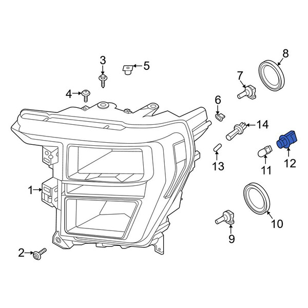 Ford OE MB3Z13411A - Front Turn Signal Light Socket