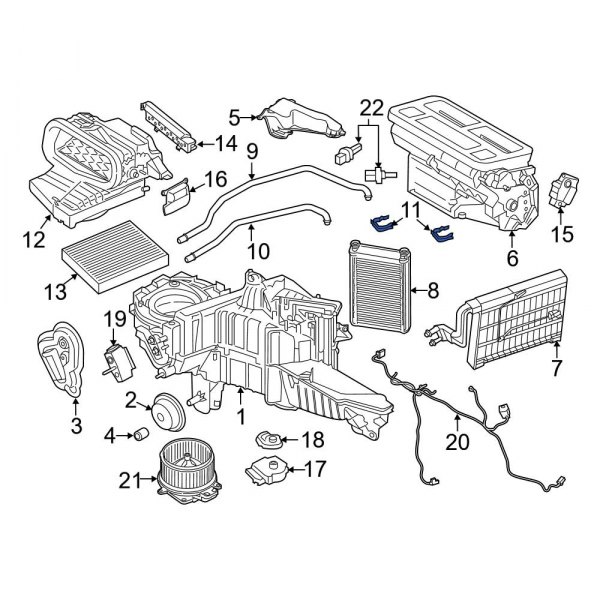 Ford OE BC3Z8287C - HVAC Heater Hose Outlet Tube Clamp