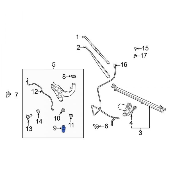 Ford OE JL3Z17664A - Windshield Washer Pump