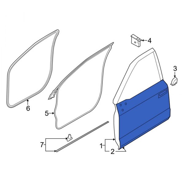 Ford OE ML3Z1620200A - Front Right Outer Door Outer Panel