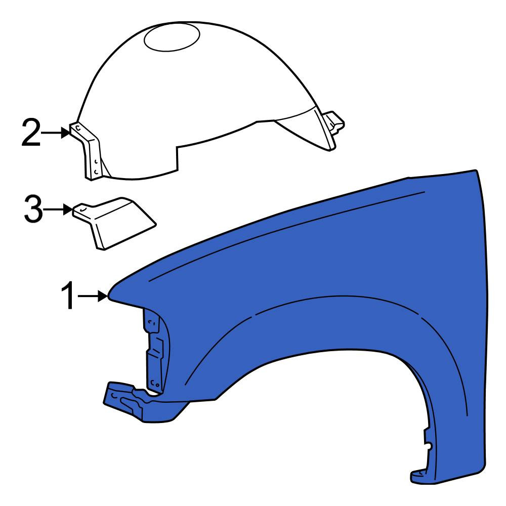 Ford OE 2L3Z16006BA - Front Left Fender